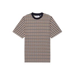 Aquascutum Active Shirt male size L Cream / Dark blue / Brown