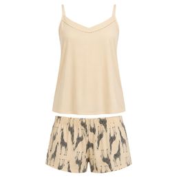 Vivisence Pyjama '2075' Damen Gr&ouml;&szlig;e M beige Sommerkleid