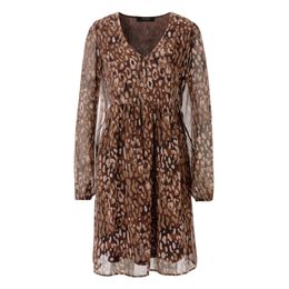 Aniston Casual Kleid Damen Gr&ouml;&szlig;e 46 beige / braunmeliert Sommerkleid