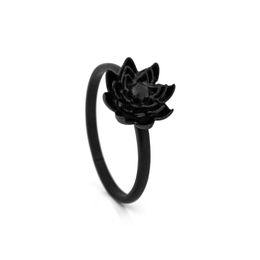 Akitsune Ring 'Lotus' Herren Gr&ouml;&szlig;e 57 schwarz