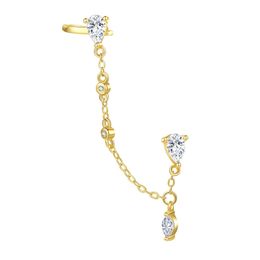 Hey Happiness Ohrringe 'Chain Cuff' Damen Gr&ouml;&szlig;e One Size gold