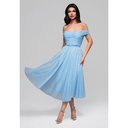 Ombre Abendkleid Damen Gr&ouml;&szlig;e 36 hellblau / wei&szlig;