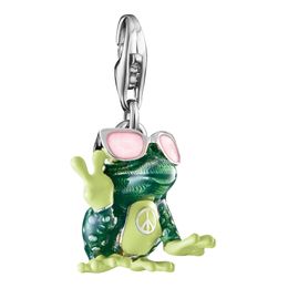 Thomas Sabo Anh&auml;nger 'Frosch' Damen Gr&ouml;&szlig;e One Size gr&uuml;n / hellgr&uuml;n / rosa / silber