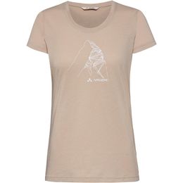 Vaude Funktionsshirt 'Lomasona' Damen Gr&ouml;&szlig;e S beige / wei&szlig;