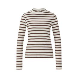 s.Oliver Shirt Damen Gr&ouml;&szlig;e M dunkelbraun / naturwei&szlig;