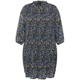 Ulla Popken Kleid Damen Gr&ouml;&szlig;e 54/56 blau / pink / schwarz / wei&szlig; Sommerkleid