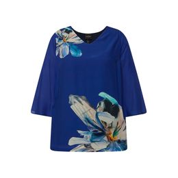 Ulla Popken Bluse Damen Gr&ouml;&szlig;e L/XL blau / mischfarben