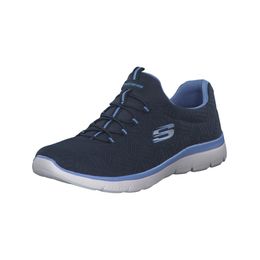 Skechers Slip On 'Summits - Artistry Chic' Damen Gr&ouml;&szlig;e 37.5 blau / marine / silber Sommerschuhe