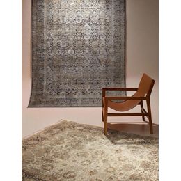 benuta Finest Viskoseteppich Medea Cream 160x235 cm - Vintage-Stil Teppich im Used-Look