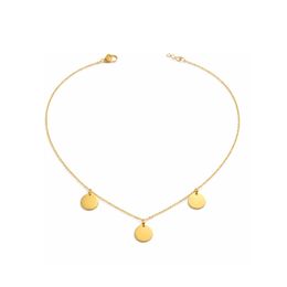 Pure Schmuck Kette 'Trio Coin Halskette' Damen Gr&ouml;&szlig;e 60 / 65cm gold