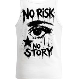 Neverless Shirt 'No Risk No Story' Herren Gr&ouml;&szlig;e L wei&szlig;