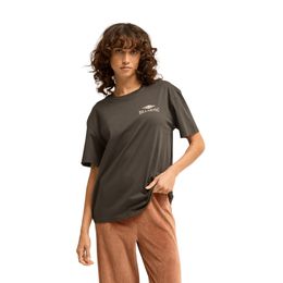 Billabong T-Shirt 'Heritage Backer' Damen Gr&ouml;&szlig;e M mint / rosa / schwarzmeliert