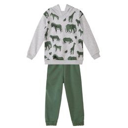 Denokids Trainingsanzug 'LMG Animals' Jungen Gr&ouml;&szlig;e 104 grau / gr&uuml;n