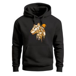 Neverless Sweatshirt 'Luchs Polygon' Herren Gr&ouml;&szlig;e XS schwarz