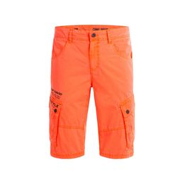 CAMP DAVID Cargo Shorts mit kleinen Label Prints Herren Gr&ouml;&szlig;e 34 orange