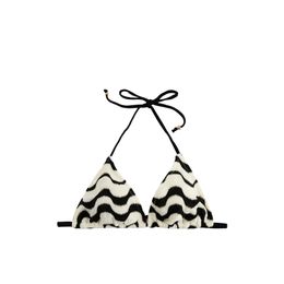 KOTON Bikini Top female size 85 Cream / Black