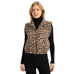 HOME STORE Vest female size S/M Brown / Cappuccino / Black