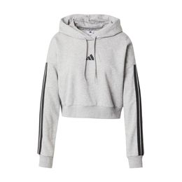 adidas Sportswear Sportsweatshirt 'ESSENTIALS 3-STRIPES FRENCH TERRY CROPPED' Damen Gr&ouml;&szlig;e M graumeliert / schwarz