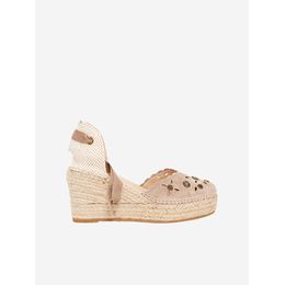 Alhamas Sandale 'Alpargata Cu&ntilde;a 8 cm' Damen Gr&ouml;&szlig;e 39 taupe