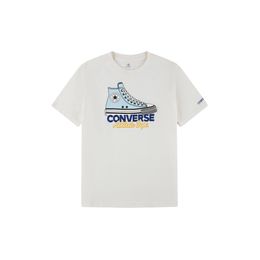 Converse T-Shirt Jungen Gr&ouml;&szlig;e 147/163 beige / schwarz / wei&szlig;