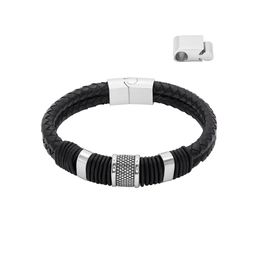 Heideman Armband 'Kian' Herren Gr&ouml;&szlig;e 19 schwarz / silber