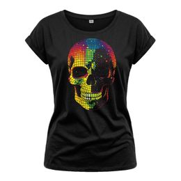 Makaya Shirt 'Disco Skull' Damen Gr&ouml;&szlig;e XXL schwarz