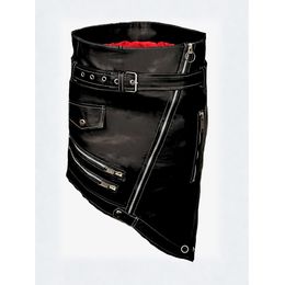 Be Noble Rock 'Lederrock diagonal' Damen Gr&ouml;&szlig;e 38 schwarz