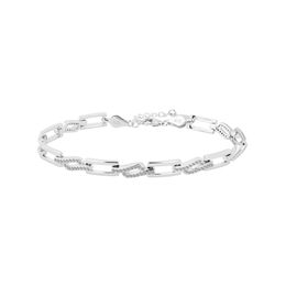 Akzent Armband 'Bruna' Damen Gr&ouml;&szlig;e 18 cm silber