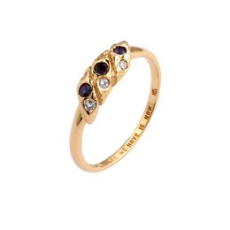 Haze&Glory Haze&glory Ring Damen Gr&ouml;&szlig;e 58 gold / pflaume / wei&szlig;