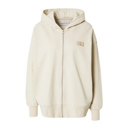Calvin Klein Jeans Sweatjacke Damen Gr&ouml;&szlig;e XL camel / wei&szlig; / eierschale