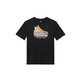 Converse T-Shirt Jungen Gr&ouml;&szlig;e 128/140 beige / schwarz / wei&szlig;