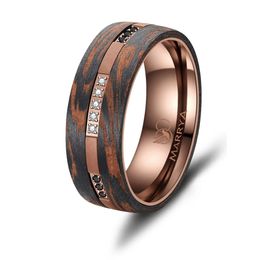MARRYA Ring 'MARRYA Ehering CB-08 Carbon-Bronze' female size 63 Bronze