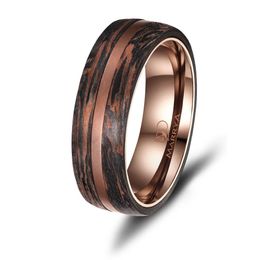 Marrya Ring 'MARRYA Ehering CB-08 Carbon-Bronze' Damen Gr&ouml;&szlig;e 59 braunmeliert