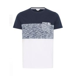 !Solid Shirt 'Sinor' male size XL Night blue / mottled blue / White