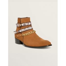 Mad Tigers Boots 'SNAKE BUCKLE' Herren Gr&ouml;&szlig;e 43 cognac