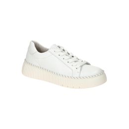 Gabor Schn&uuml;rschuh 'Gabor Schuhe wei&szlig; silber Plateau Sneakers 73.240.29' Damen Gr&ouml;&szlig;e 43 wei&szlig; Sommerschuhe