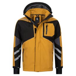 Rock Creek Outdoorjacke Herren Gr&ouml;&szlig;e 4XL dunkelgelb / grau / dunkelgrau / schwarz