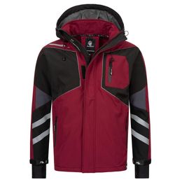 Rock Creek Outdoorjacke Herren Gr&ouml;&szlig;e 4XL weinrot / schwarz / silber