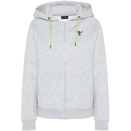 Chiemsee Sweatjacke Damen Gr&ouml;&szlig;e S gelb / hellgrau / pink / schwarz