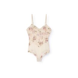 Intimissimi Body 'Pretty Flowers' Damen Gr&ouml;&szlig;e M creme / jade / orange / dunkelrot