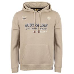 ROADSIGN australia Sweatshirt 'Hoodie Outdoor mit Print und Kapuze' male size M Beige