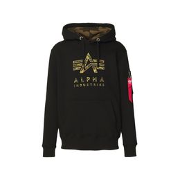Alpha Industries Sweatshirt male size XXXL Brown / Yellow / Olive / Black