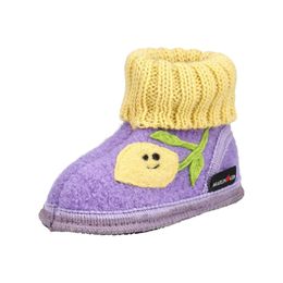 Haflinger Hausschuh Jungen Gr&ouml;&szlig;e 23 violettblau / mischfarben