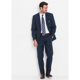 bonprix Anzug in Regular Fit (2-tlg. Set), blau, Gr.60, Klassischer Anzug mit praktischen Taschen und stillvoller Bequembundhose