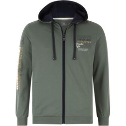 Jan Vanderstorm Sweatjacke 'Roderich' Herren Gr&ouml;&szlig;e XL oliv / schwarz / wei&szlig;