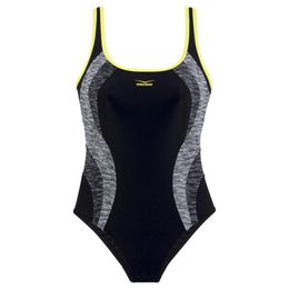 Venice Beach Badeanzug Damen Gr&ouml;&szlig;e 5XL gelb / graumeliert / schwarz