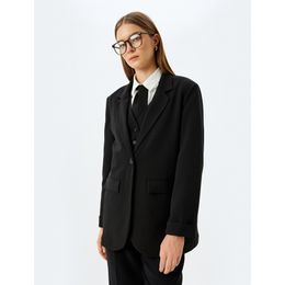 KOTON Blazer Damen Gr&ouml;&szlig;e 40 schwarz