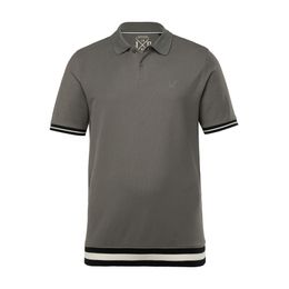 JP1880 Shirt Herren Gr&ouml;&szlig;e XL basaltgrau / schwarz / offwhite