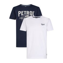 PETROL INDUSTRIES T-Shirt 'Vizca&iacute;no' Jungen Gr&ouml;&szlig;e 152 navy / wei&szlig;