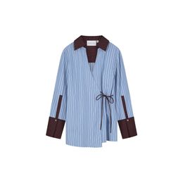 Fabienne Chapot Bluse Damen Gr&ouml;&szlig;e XL blau / braun